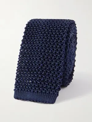 Charvet 5cm Knitted Silk Neck Tie - Blue