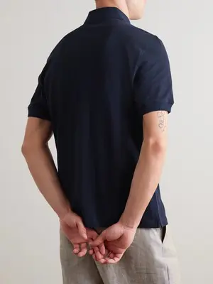 Brunello Cucinelli Cotton-piqué Polo Shirt - Blue