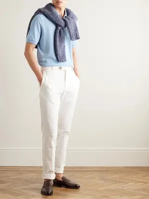 Brunello Cucinelli Slim-fit Cotton-piqué Polo Shirt