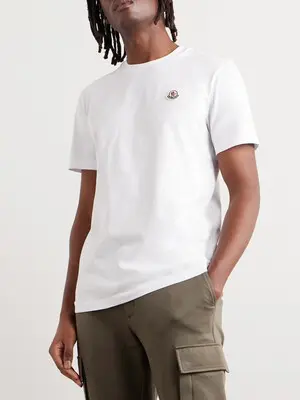 Moncler Three-pack Logo-appliquéd Cotton-jersey T-shirts