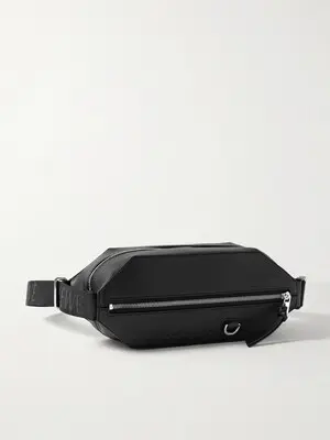 Loewe Logo-debossed Leather Belt Bag - Black
