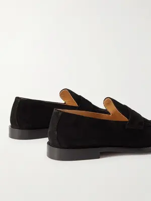 Brunello Cucinelli Suede Penny Loafers