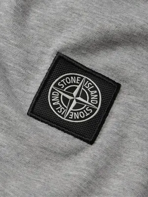 Stone Island Logo-appliquéd Cotton-jersey T-shirt - Gray