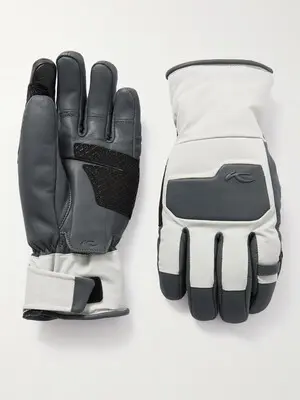 Kjus Leather And Shell Ski Gloves - Gray