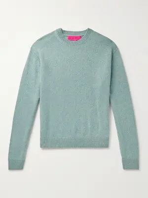 THE ELDER STATESMAN Cashmere Crew Neck Sweater - Blue