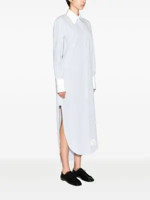 Thom Browne Striped Shirt Dress - Blue