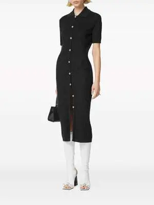 Versace Medusa Head-button Knit Midi Dress