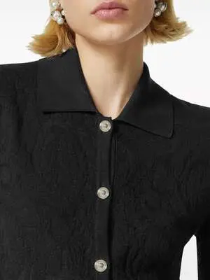 Versace Medusa Head-button Knit Midi Dress