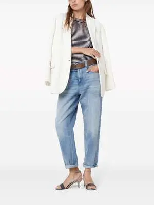 Brunello Cucinelli Logo-patch Tapered Jeans