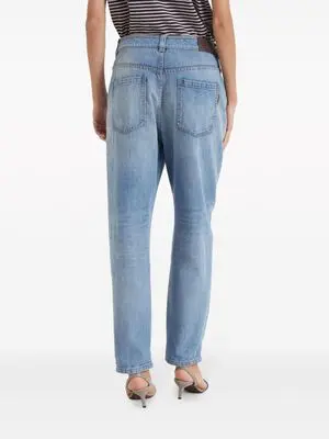 Brunello Cucinelli Logo-patch Tapered Jeans