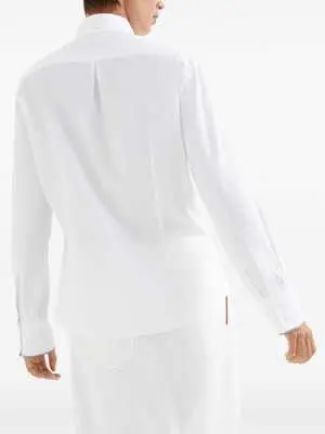 Brunello Cucinelli Monili-trim Cotton Shirt