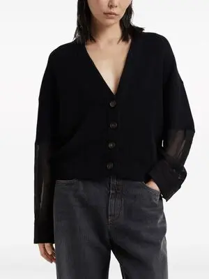 Brunello Cucinelli Sheer-panel Cotton Cardigan