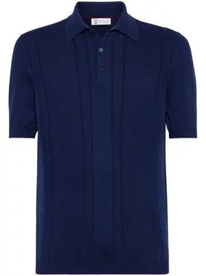 Brunello Cucinelli Panelled Cotton Polo Shirt