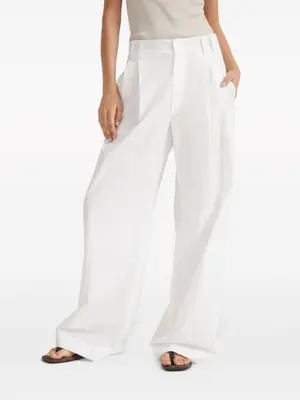 Brunello Cucinelli Tailored Cotton Wide-leg Trousers