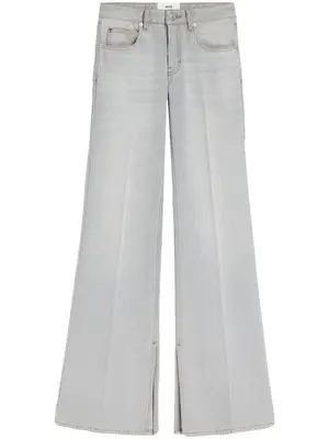 AMI Paris High-rise Wide-leg Jeans - Grey