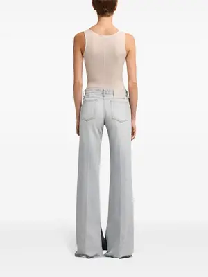 AMI Paris High-rise Wide-leg Jeans - Grey