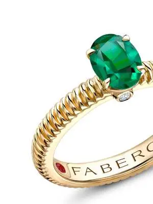 Faberge 18kt Yellow Gold Colours Of Love Emerald Ring
