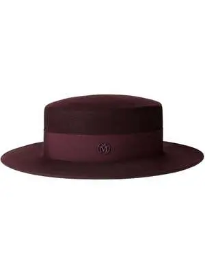 MAISON MICHEL Kiki Canotier Hat - Red
