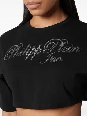 Philipp Plein Crystal-embellished Logo T-shirt