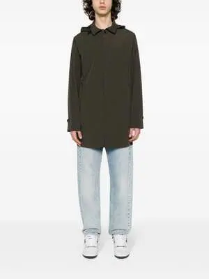 Aspesi Single-breasted Raincoat - Green