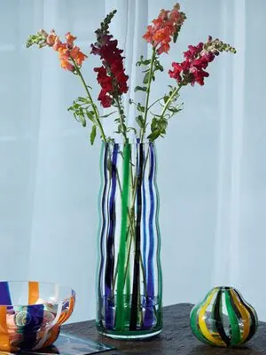LSA INTERNATIONAL Folk Glass Vase