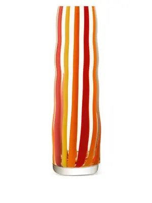LSA INTERNATIONAL Folk Striped Glass Vase - Red