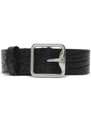 Burberry B-buckle Leather Belt - Black