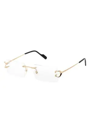 CARTIER Rimless Rectangle-frame Glasses