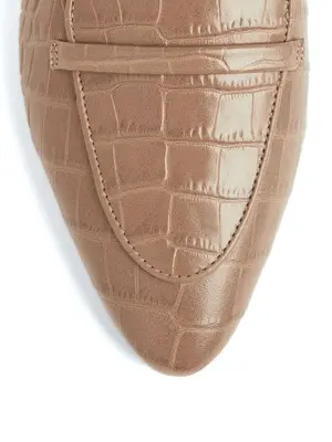 MALONE SOULIERS Berto Crocodile-embossed Mules