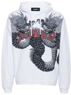 Dsquared2 Dragon-print Cotton Hoodie