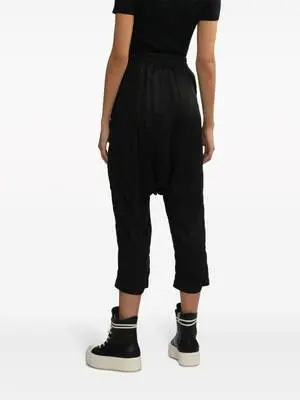 Rick Owens Pressed-crease Cropped Trousers