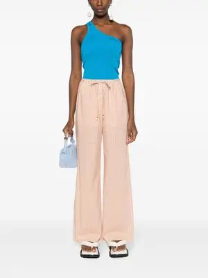 FORTE_FORTE Gingham-check Trousers - Brown