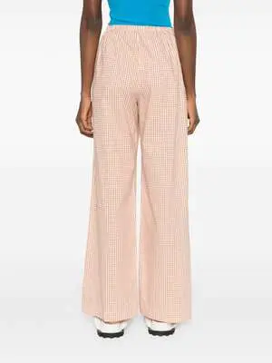 FORTE_FORTE Gingham-check Trousers - Brown