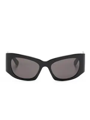 Balenciaga Rectangle-frame Sunglasses - Black