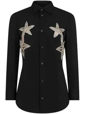 Dsquared2 Star-appliqué Crystal-embellished Shirt