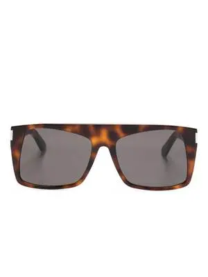 Saint Laurent Sl651 Oversize-frame Sunglasses - Brown