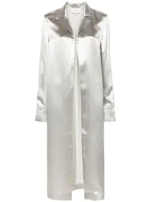 Loulou De Saison Satin Silk-blend Long Shirt
