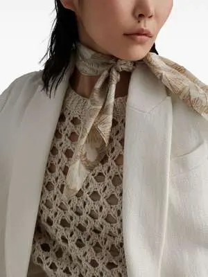 Brunello Cucinelli Floral-print Silk Scarf