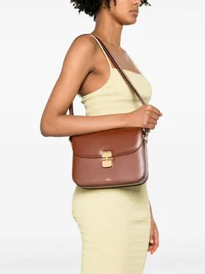 A.p.c. Grace Leather Cross Body Bag - Brown