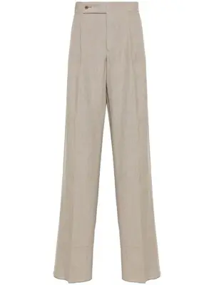 Giorgio Armani Linen Straight-leg Trousers
