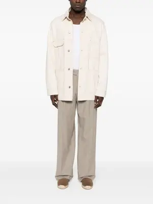 Giorgio Armani Linen Straight-leg Trousers