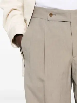 Giorgio Armani Linen Straight-leg Trousers