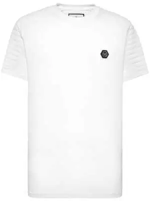 Philipp Plein Logo-plaque Cotton T-shirt - White