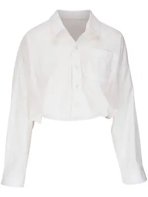 R13 Cropped Cotton Shirt