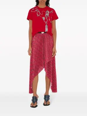 Burberry Knight Hardware Cotton T-shirt - Red