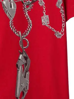 Burberry Knight Hardware Cotton T-shirt - Red