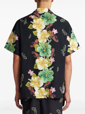 Etro Floral-print Cotton Shirt - Black