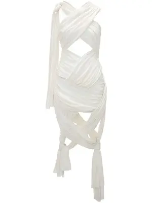 JW Anderson Draped Wrap Midi Dress