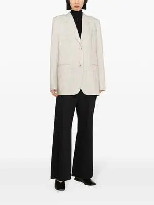 TOTEME Single-breasted Twill Blazer - Neutrals