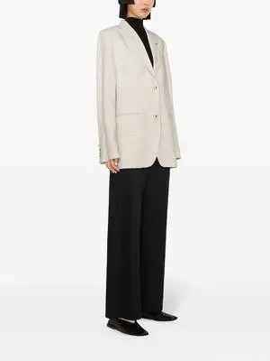 TOTEME Single-breasted Twill Blazer - Neutrals